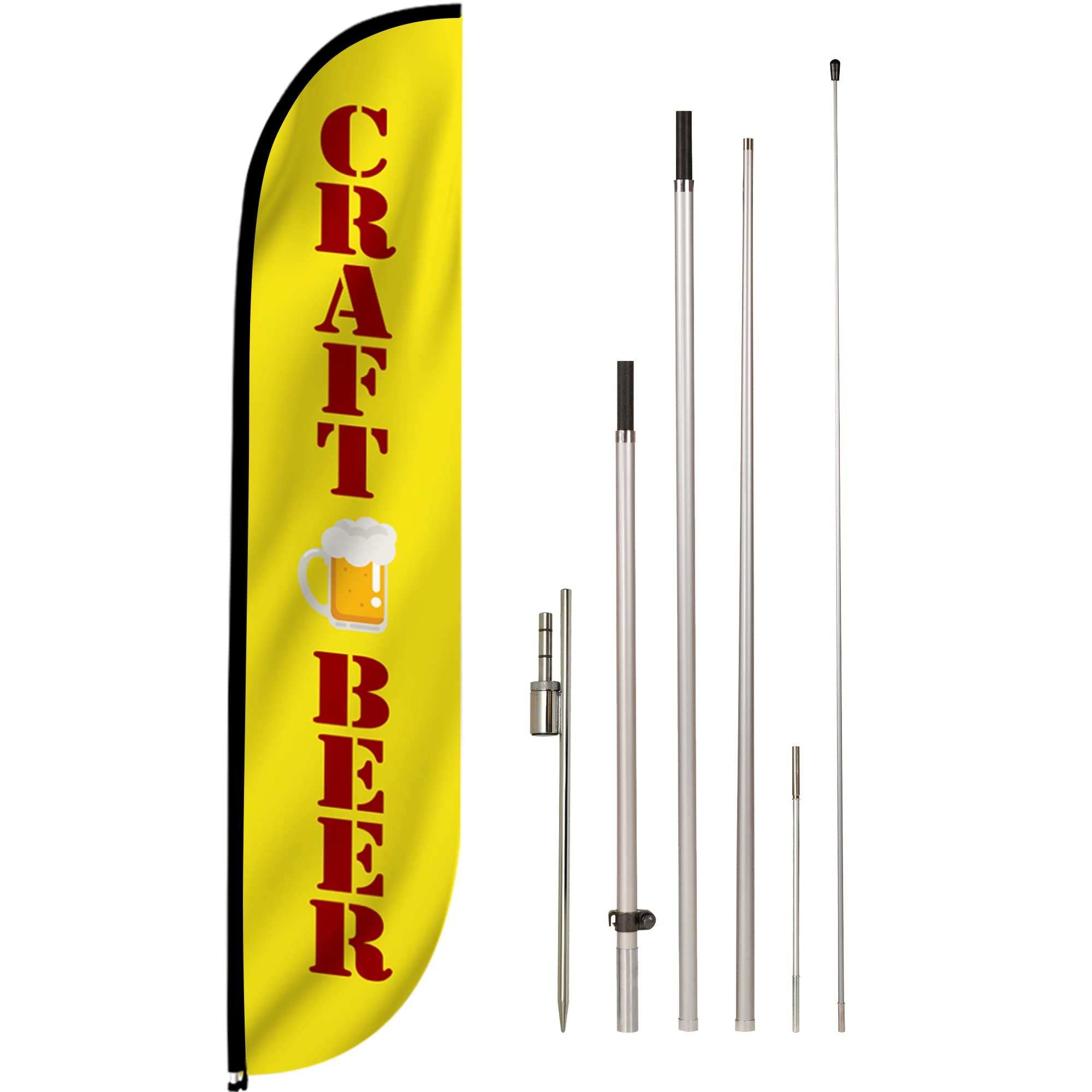 Amazon.com: LookOurWay Feather Flag Pole Kit - 12 Feet Tall Advertising ...