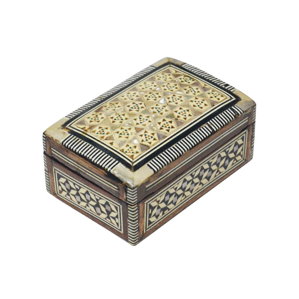 Buy Egyptian Wooden Chest Box and Mother of Pearl Inlay Handmade in ...