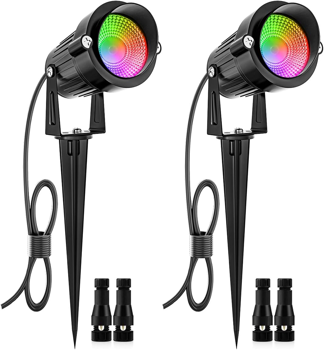 ZUCKEO 12W RGB Low Voltage Landscape Light, IP66 Waterproof Outdoor ...