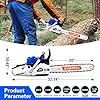 Supmix 62cc Gas Powered Chainsaw, 20-Inch Gasoline Powered Chain Saws, 3.4HP 2 Cycle Petrol ...
