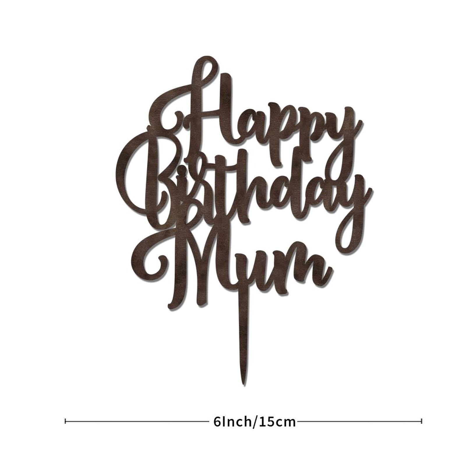 Happy Birthday Mom Cursive