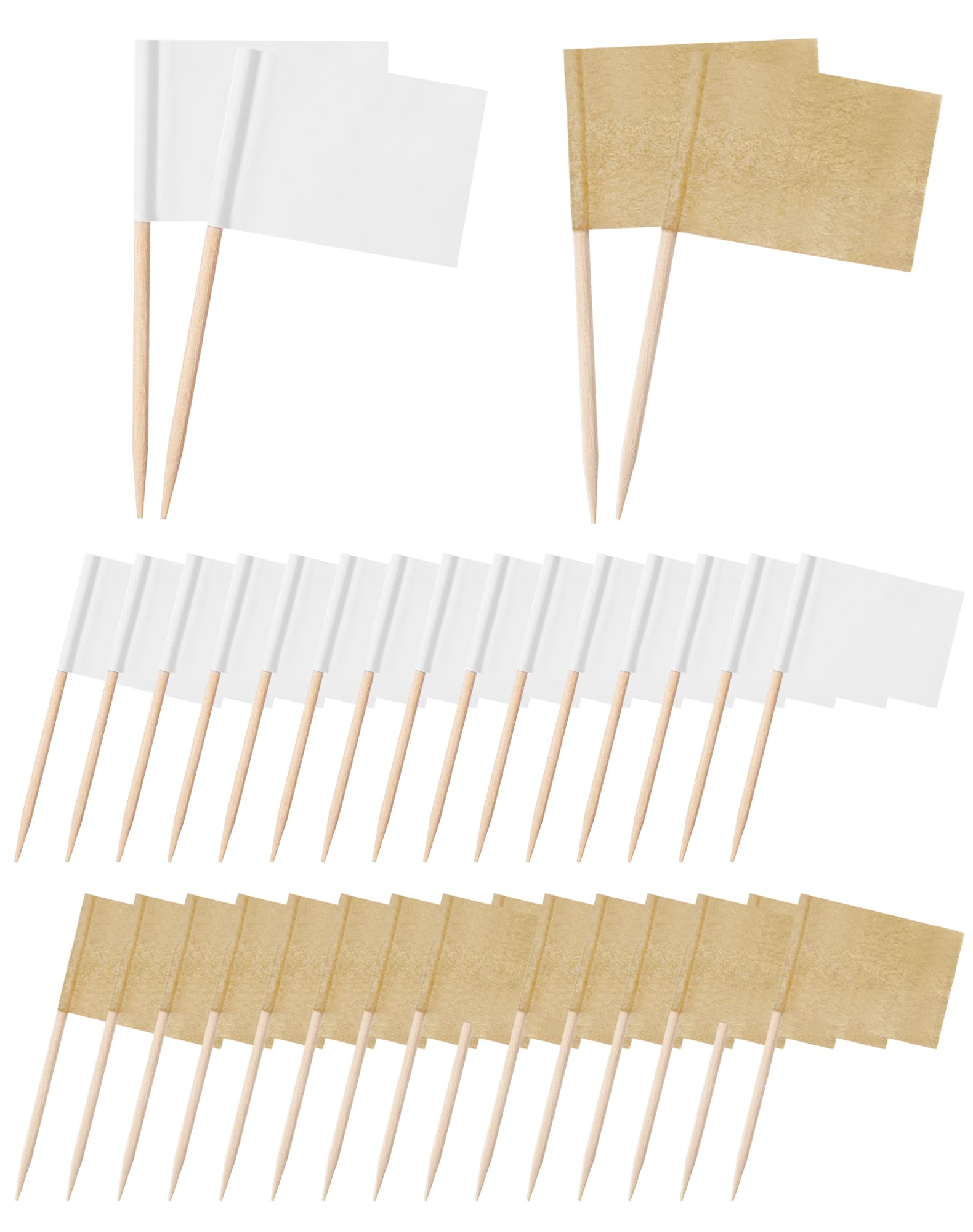 Snapklik.com : Benvo 200 Pieces Blank Toothpick Flags Mini Stick ...