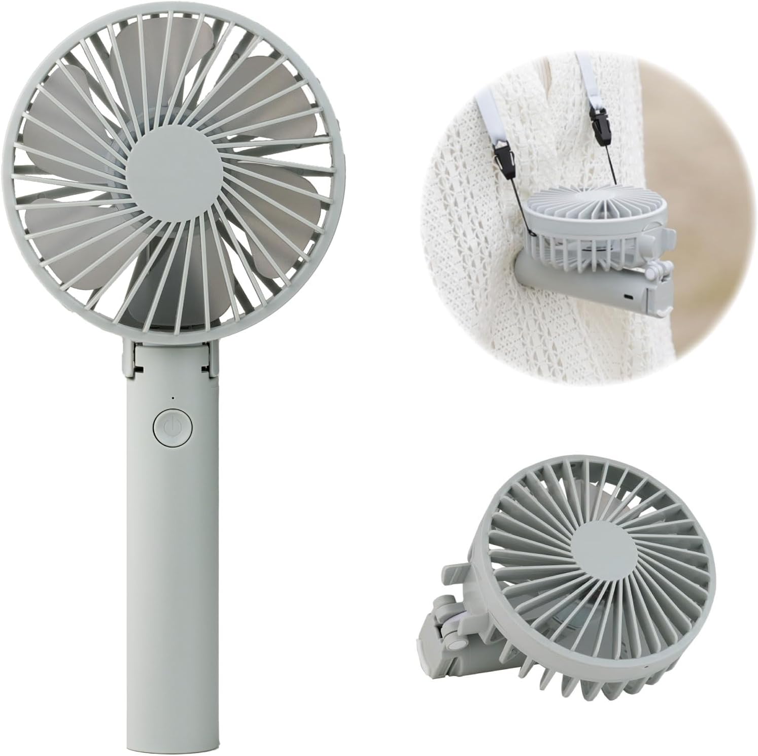 Amazon | smaly 超風量 HANDY FAN 強力 ハンディファン マット ホワイト 手持ち扇風機 ハンディー 携帯扇風機 100 ...