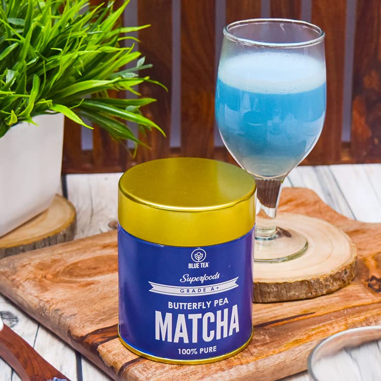 BLUE TEA - Butterfly Pea Vanilla Matcha Powder (1.76 Oz) | Blue Matcha ...