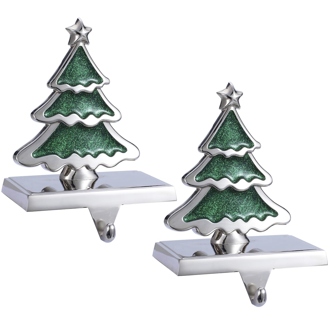 Amazon.com: WENFOME 2 Pack Christmas Tree Stocking Holders for Mantel ...