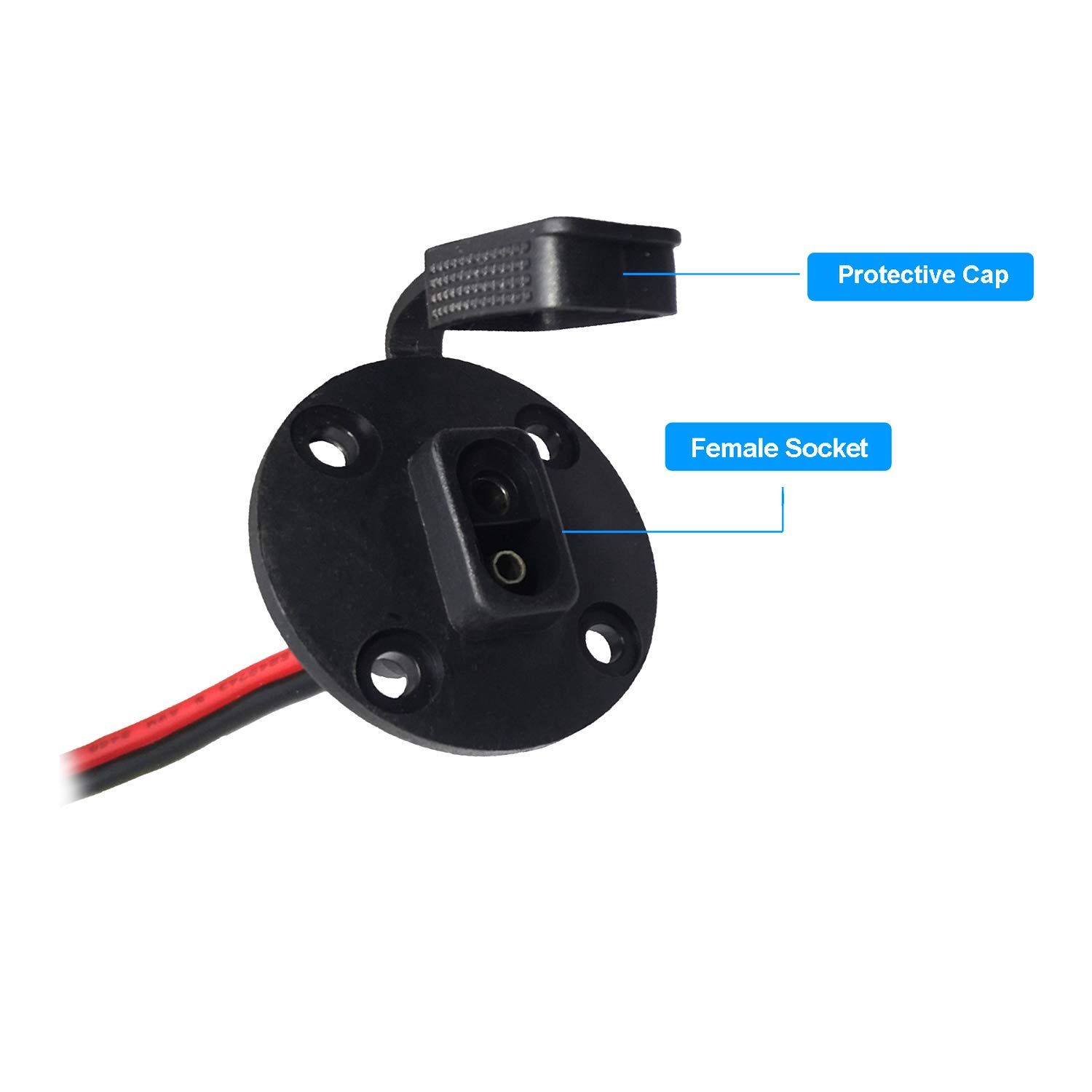 Snapklik.com : COMeap SAE Connector Power Socket Sidewall Port, 2Pin ...