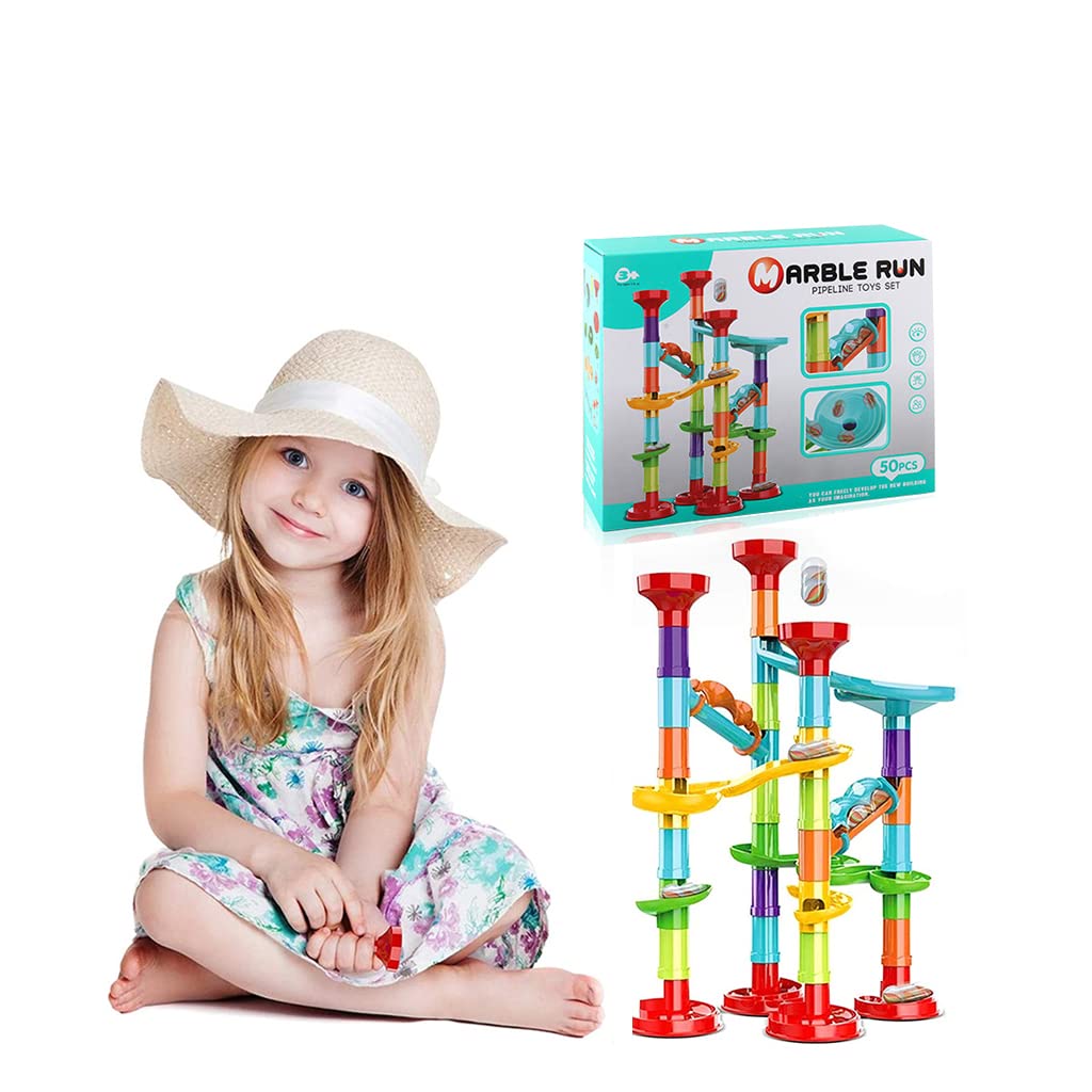 Buy PATPAT® Marble Run Toy, 50Pcs Building Toys Educational Learning ...