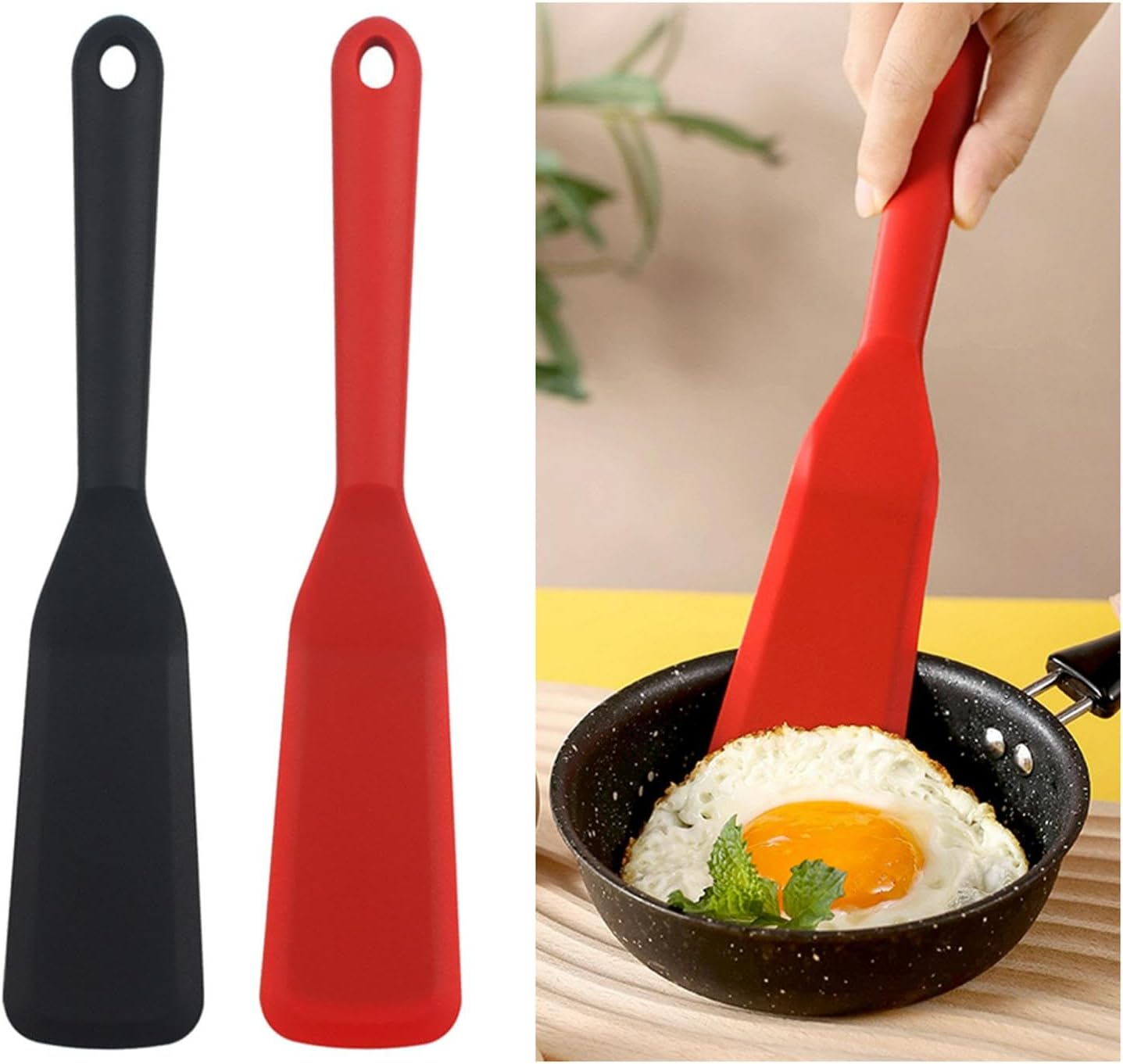 Amazon.com: Silicone Spatula - Heat-Resistant Rubber Kitchen Spatula ...