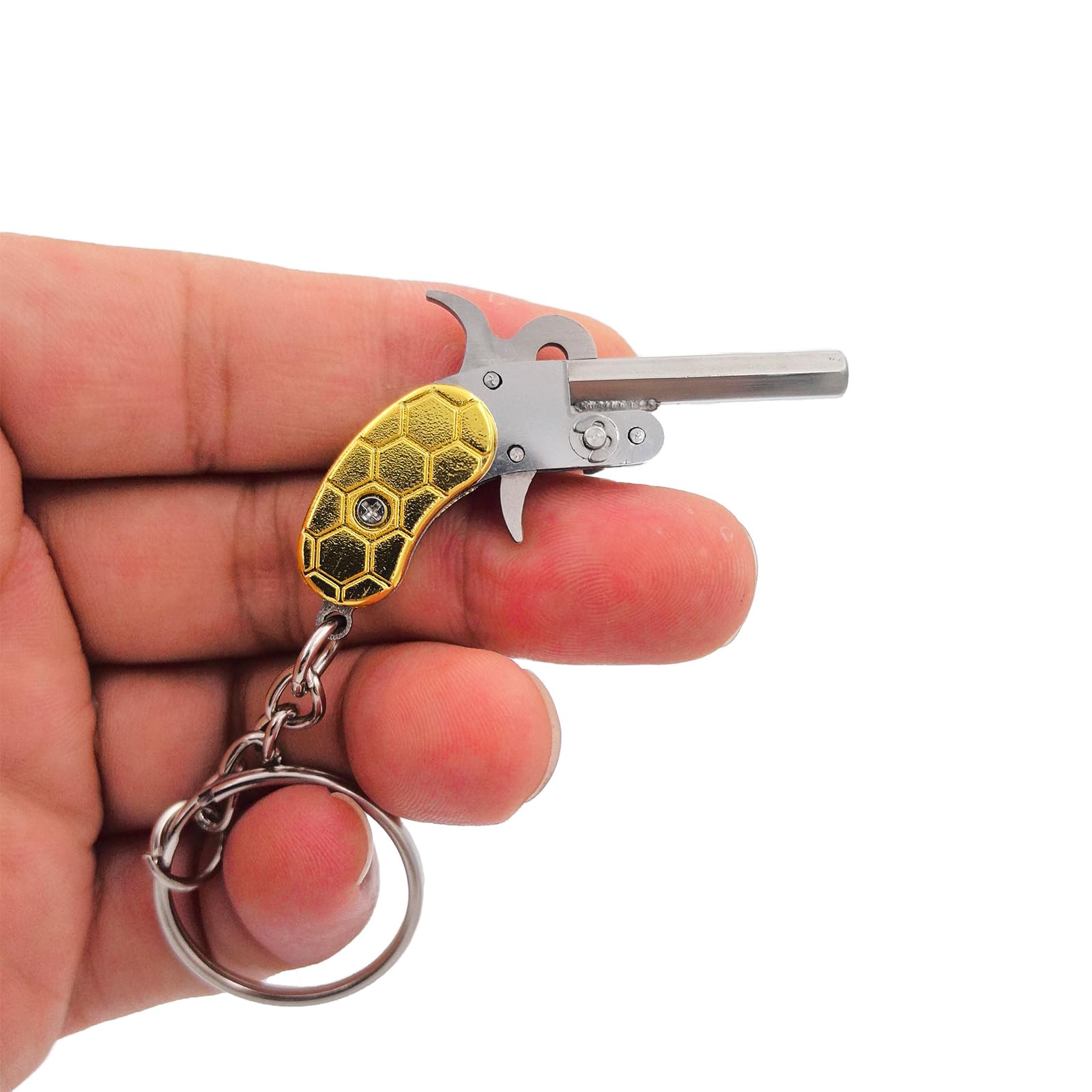 Amazon.com: MIINIITOOYS Miniature Stainless Steel 2mm Pinfire Gun ...