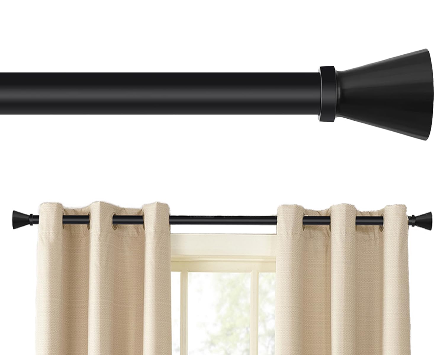 Curtain Rods For Windows Can Bamboo Shades Hang From Existing Curtain
