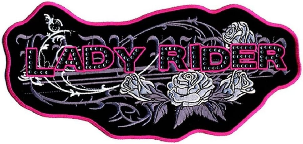 Amazon.com: Motorcycle Biker Jacket/Vest Embroidered Patch - Lady Rider ...
