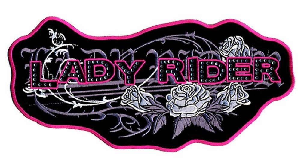 Amazon.com: Motorcycle Biker Uniform Patch 5" x 2" Pink Lady Rider ...