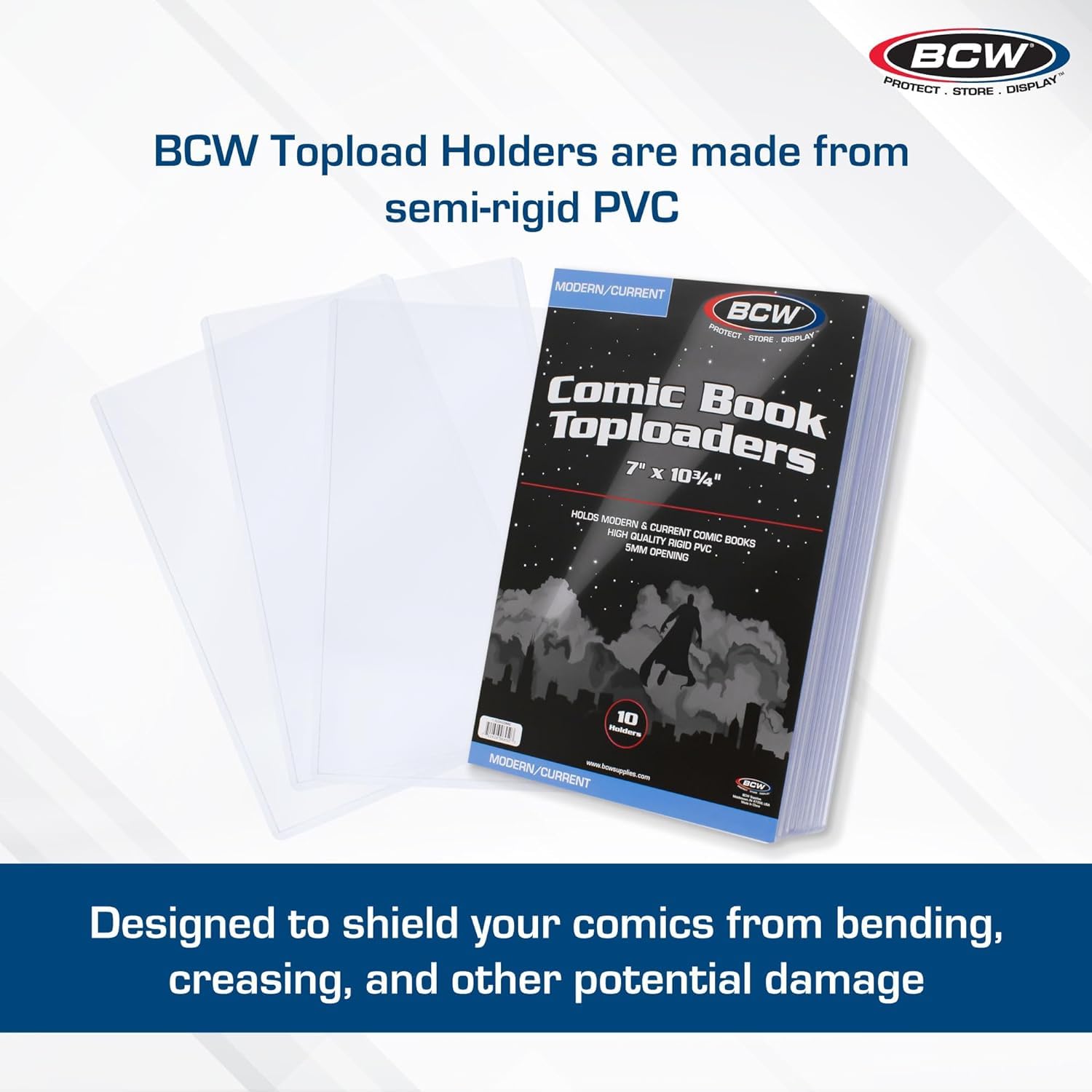 Snapklik.com : BCW Current Comic Book Top Loaders - 20 Ct Premium PVC ...
