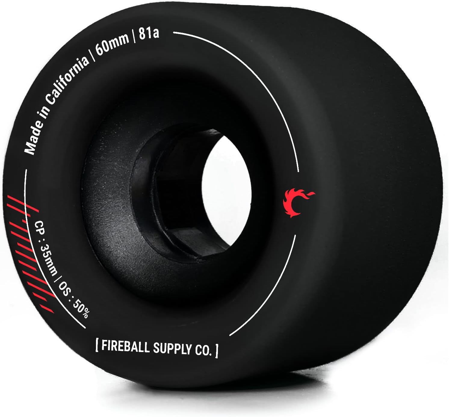 Amazon.com : Fireball Tinder 60mm Longboard Wheels 81a - USA Made Soft ...