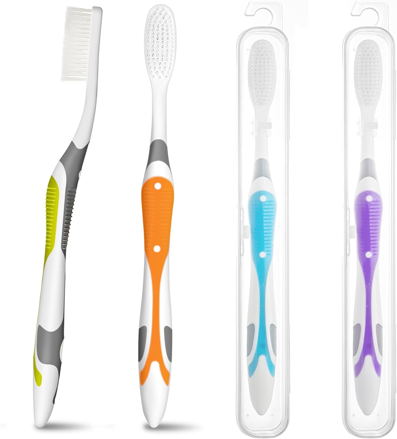 Amazon.com : Ekozenyfy 4-Pack of Extra Soft Adult Toothbrushes with ...