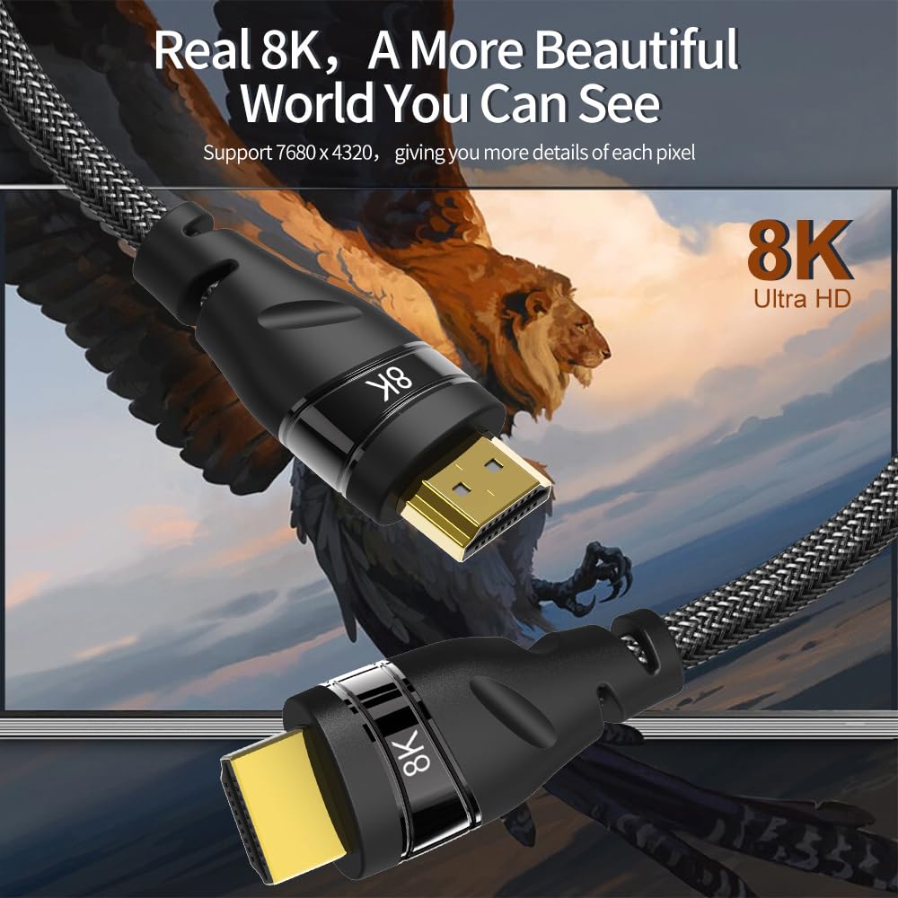 Snapklik.com : CABLEDECONN 8K HDMI 2.1 Cable, Ultra 48Gbps High Speed ...