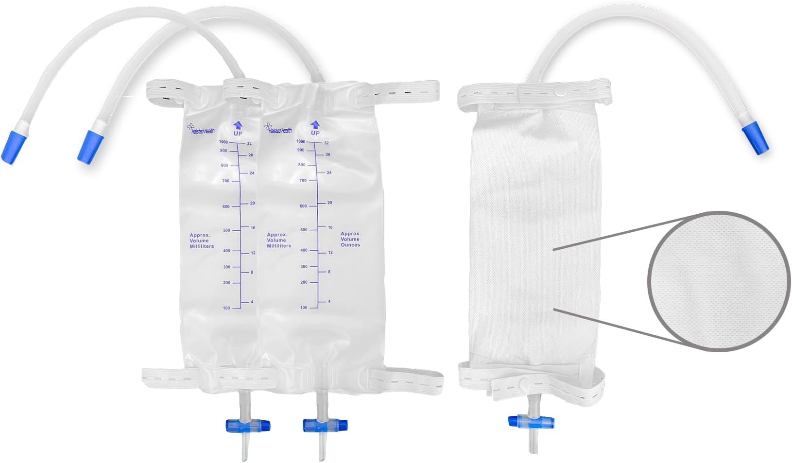 Amazon.com: Leg Bag Urinary Drainage Bag for Men Pack of 3 Easy-Tap ...