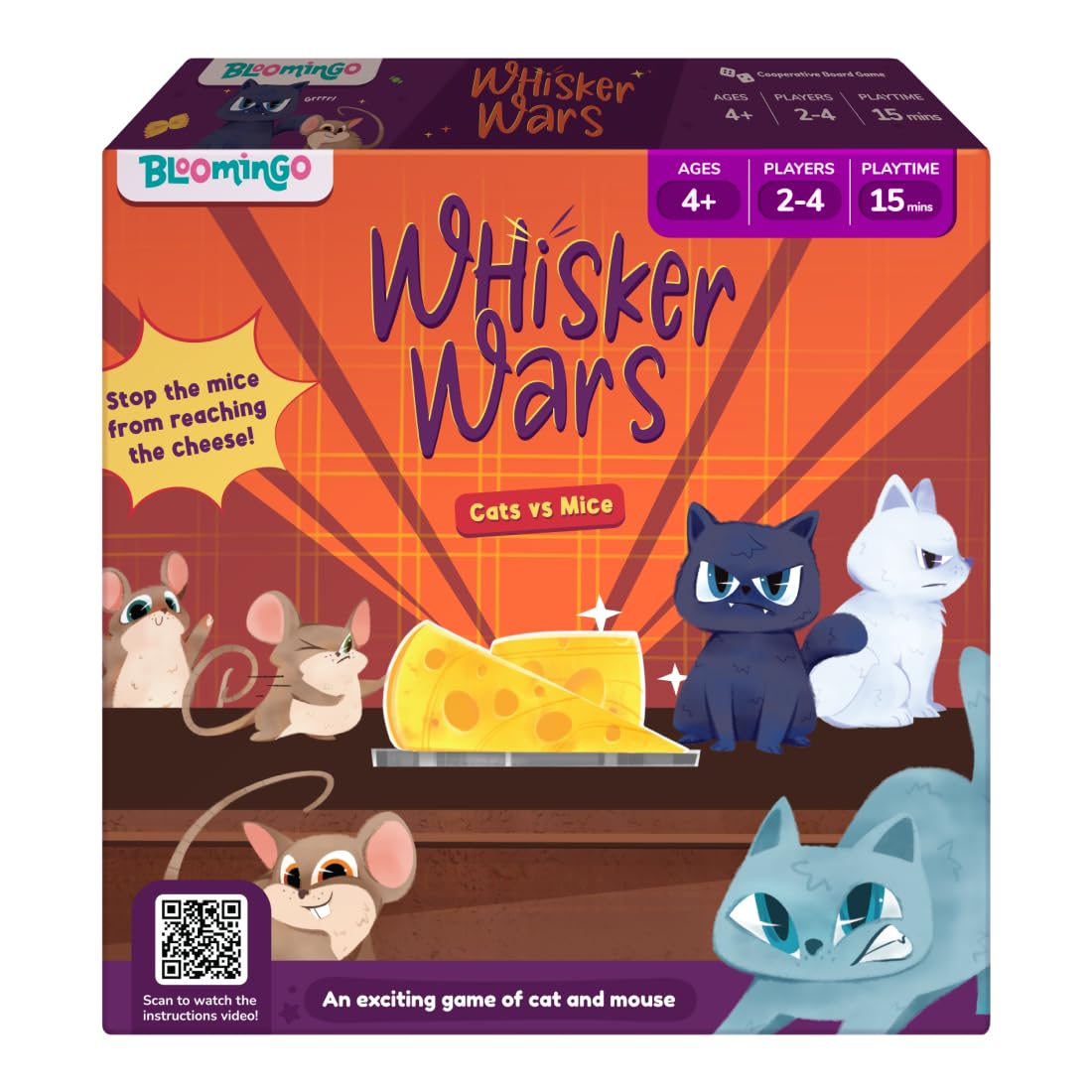 Buy Bloomingo Board Game- Whisker Wars: Fun Cat & Mice Battle Game for ...