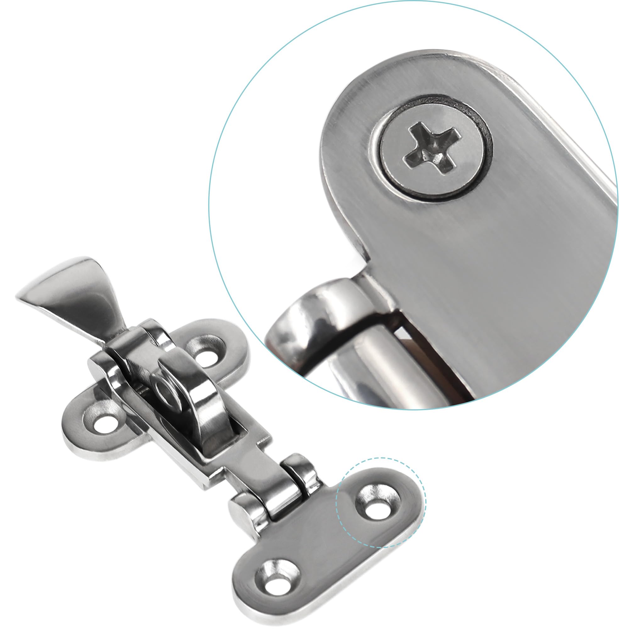 Snapklik.com : YANYUCB Boat Door Lock Latch Anti-Rattle 316 Stainless ...