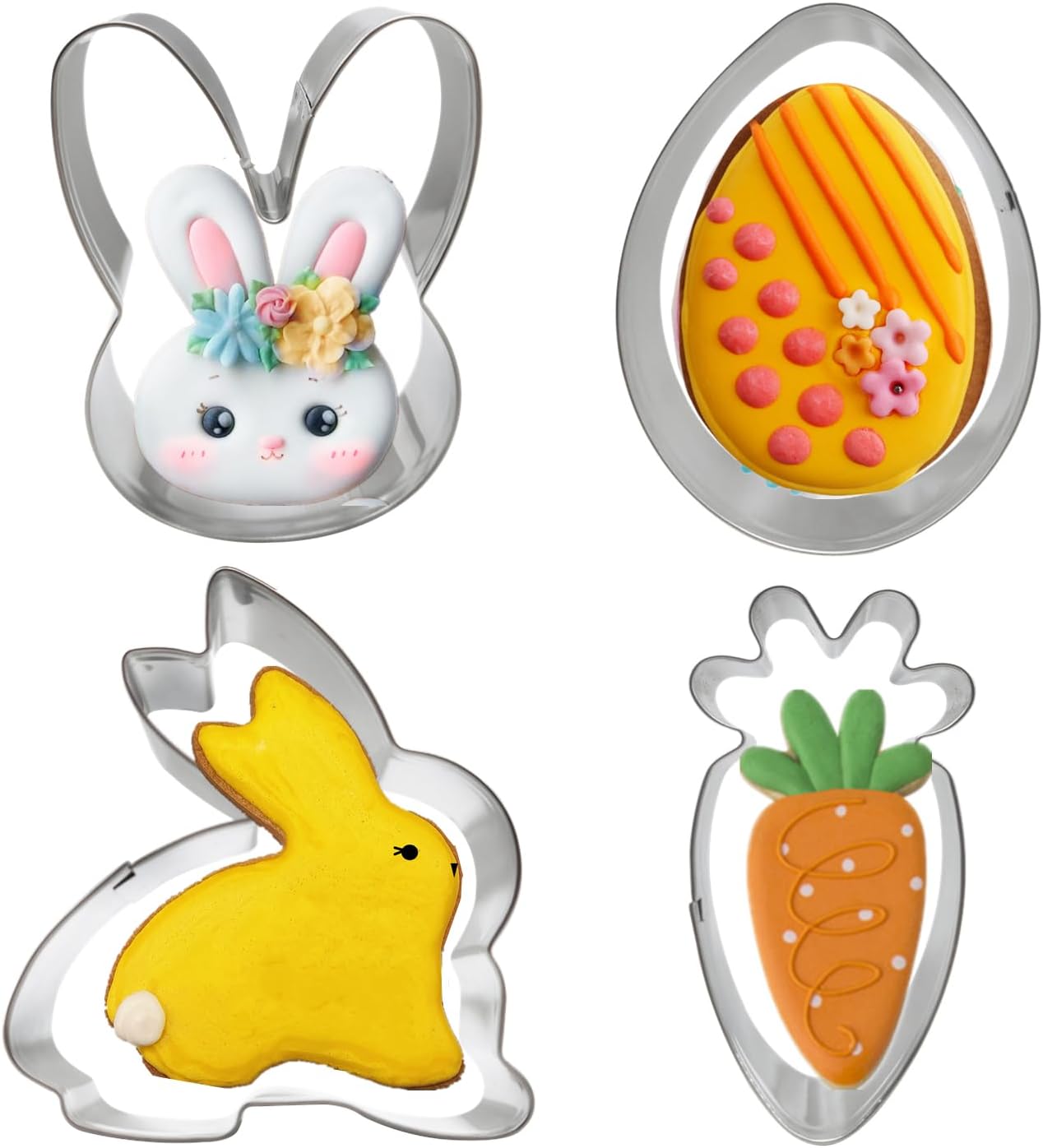Amazon.com: Easter Cookie Cutters, 4pcs Holiday Themed Cutter Carrot ...