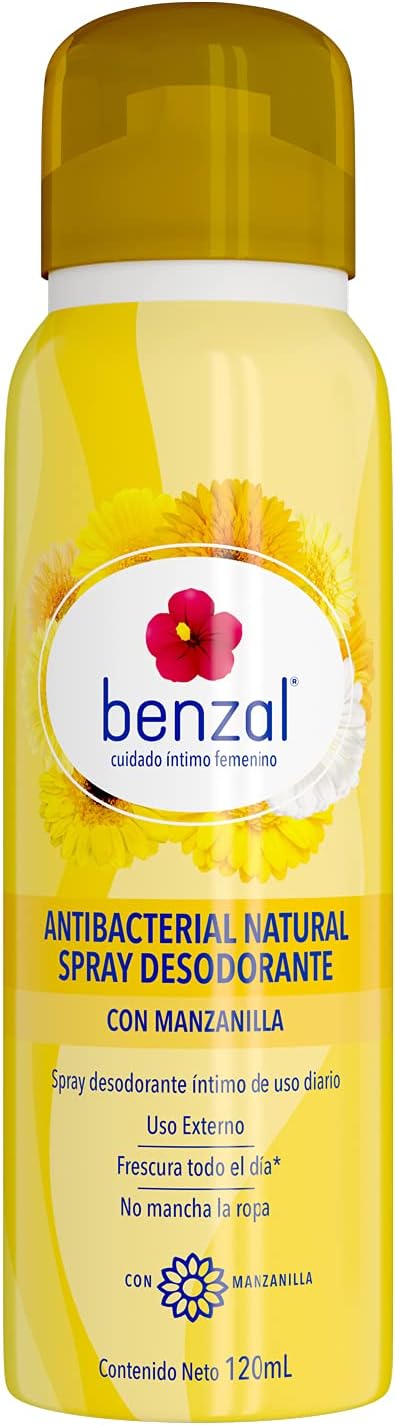 Benzal Spray Desodorante, Formulado Con Manzanilla, Hipoalergénico ...