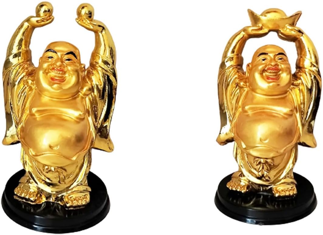 Amazon.com: Satre Online and Marketing Feng Shui Laughing Buddha Set 2 ...