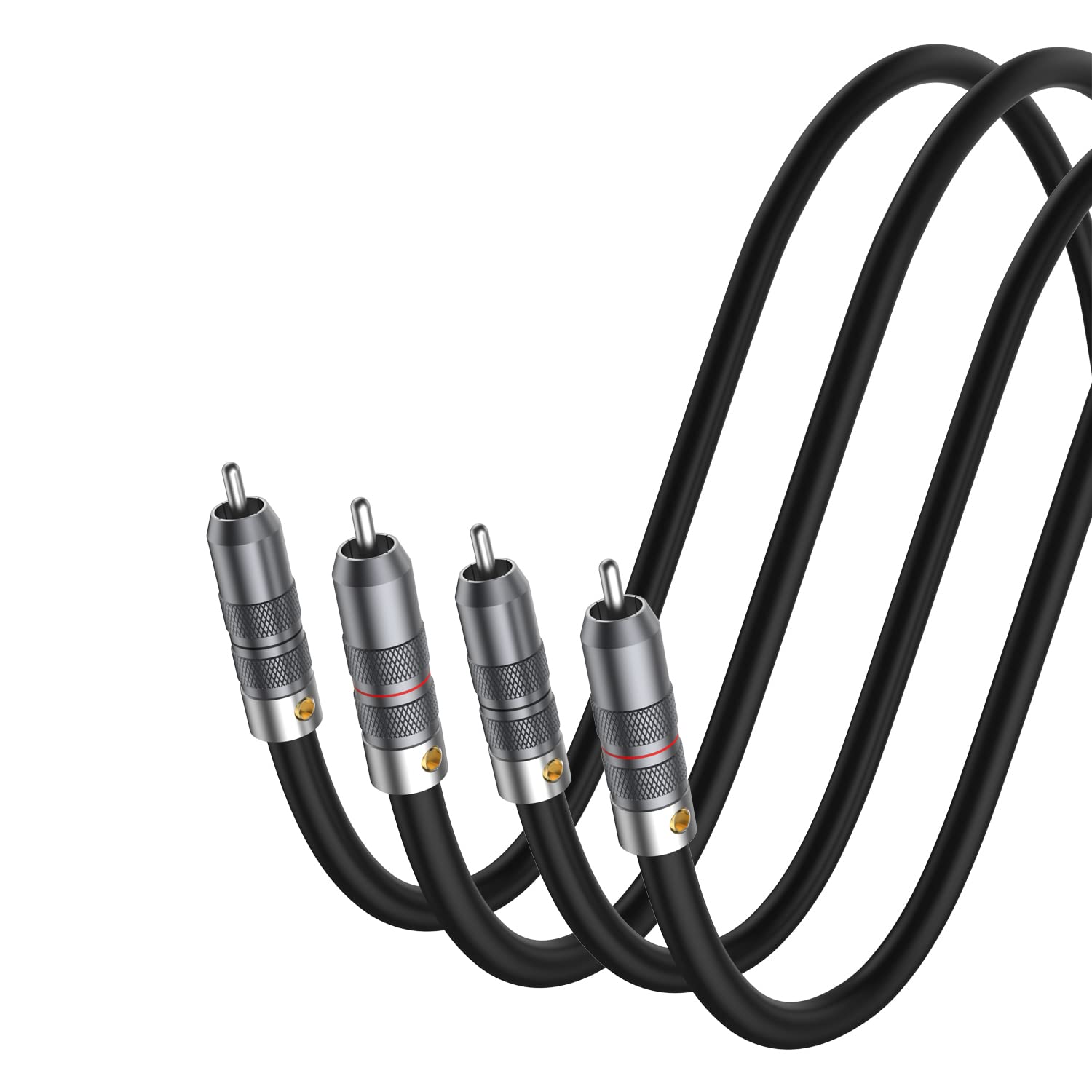 Amazon.com: Viborg VA803 High-End RCA Cable (Pure Solid Silver) Premium ...