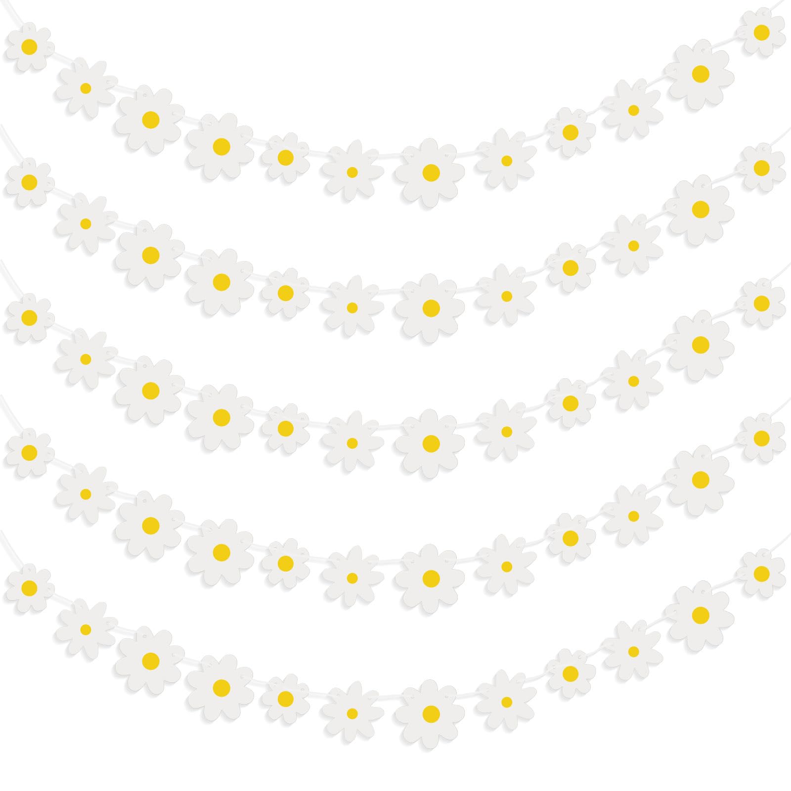 Amazon.com: Henoyso 5 Packs Daisy Groovy Boho Party Banners, Daisy ...