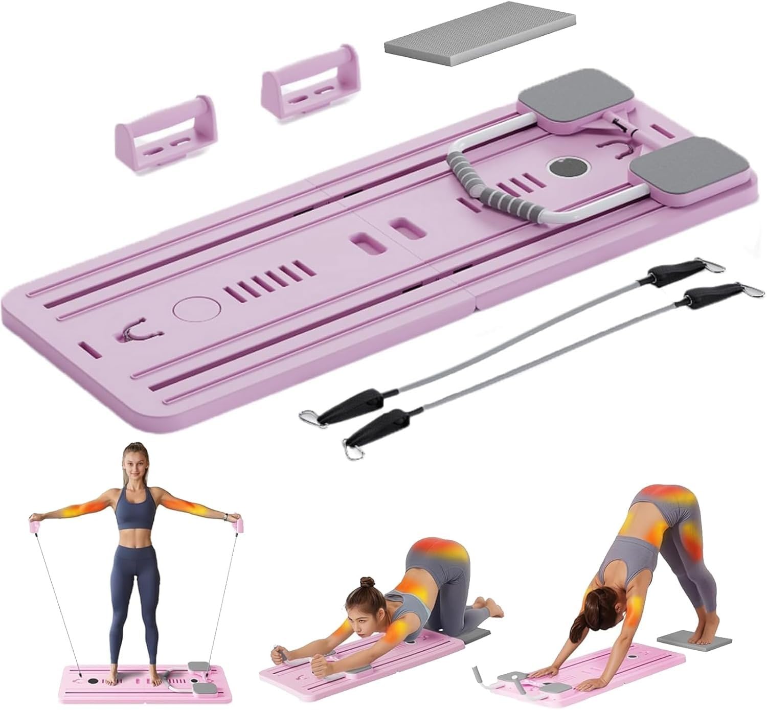 VPGS Foldable Pilates Board, Multifunctional Ab Board Automatic Rebound ...