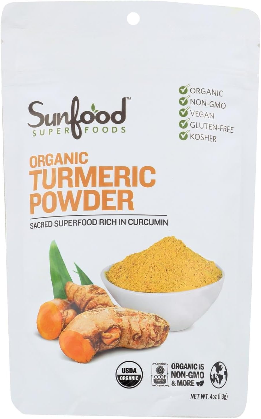 Amazon.com: Sunfood Organic Turmeric Powder - Turmeric Powder Organic ...