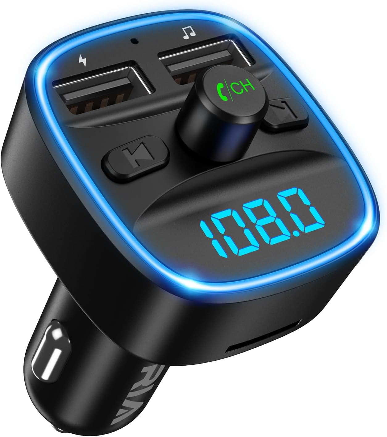 Bluetooth FM Transmitter for Car, Car Adapter Wireless In-Car Radio ...