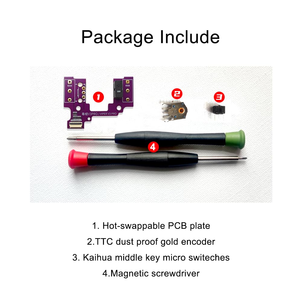 Snapklik.com : Hokeyio Hot-Swap Micro Switch PCB Kit For Razer Viper V3 ...