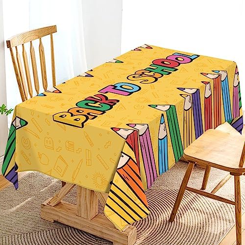 Amazon.com: Ambesonne Colorful Tablecloth, Colorful Crayons and Pencils ...
