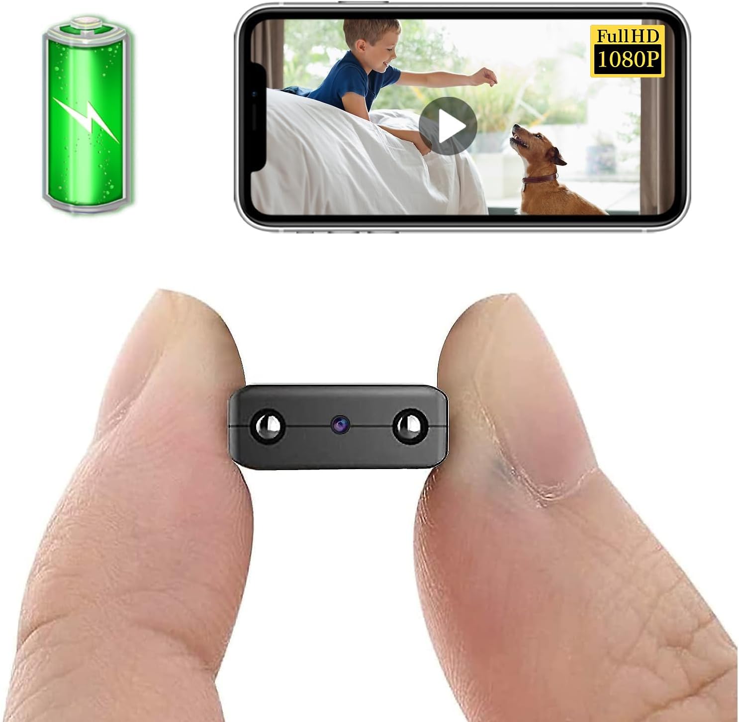 Amazon.com : Smallest Wireless WiFi Camera,1.5 Hours Battery Time ...