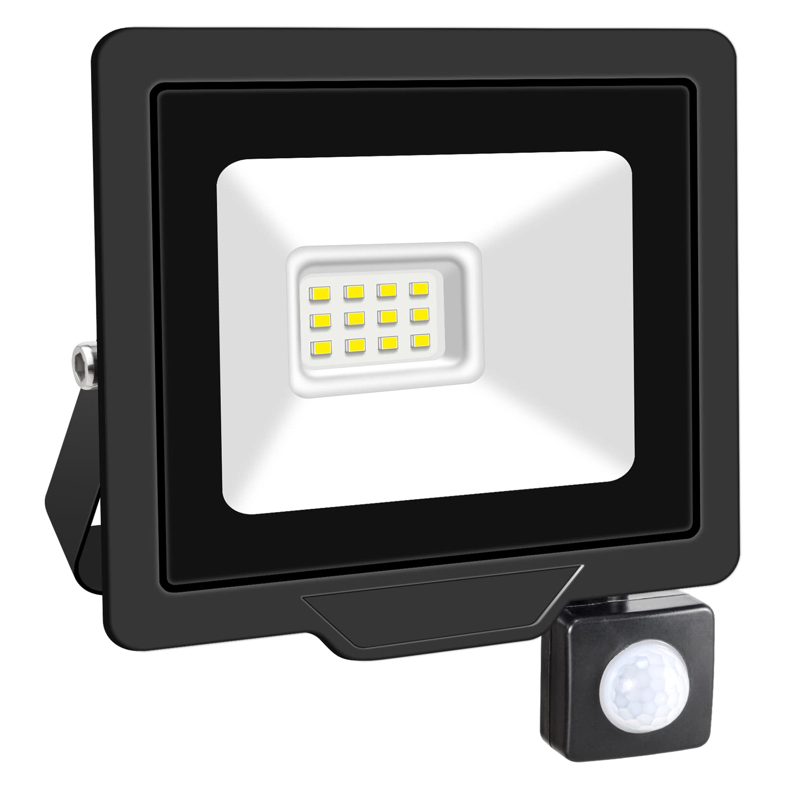 RIGIDON 10W Motion Sensor Light Outdoor 1000LM Super Bright LED Flood ...