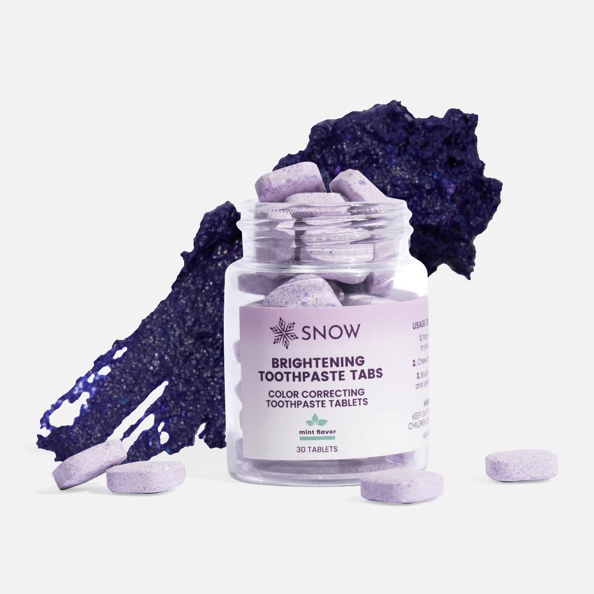 Amazon.com : SNOW Purple Whitening Toothpaste Tablets - 30 Count ...