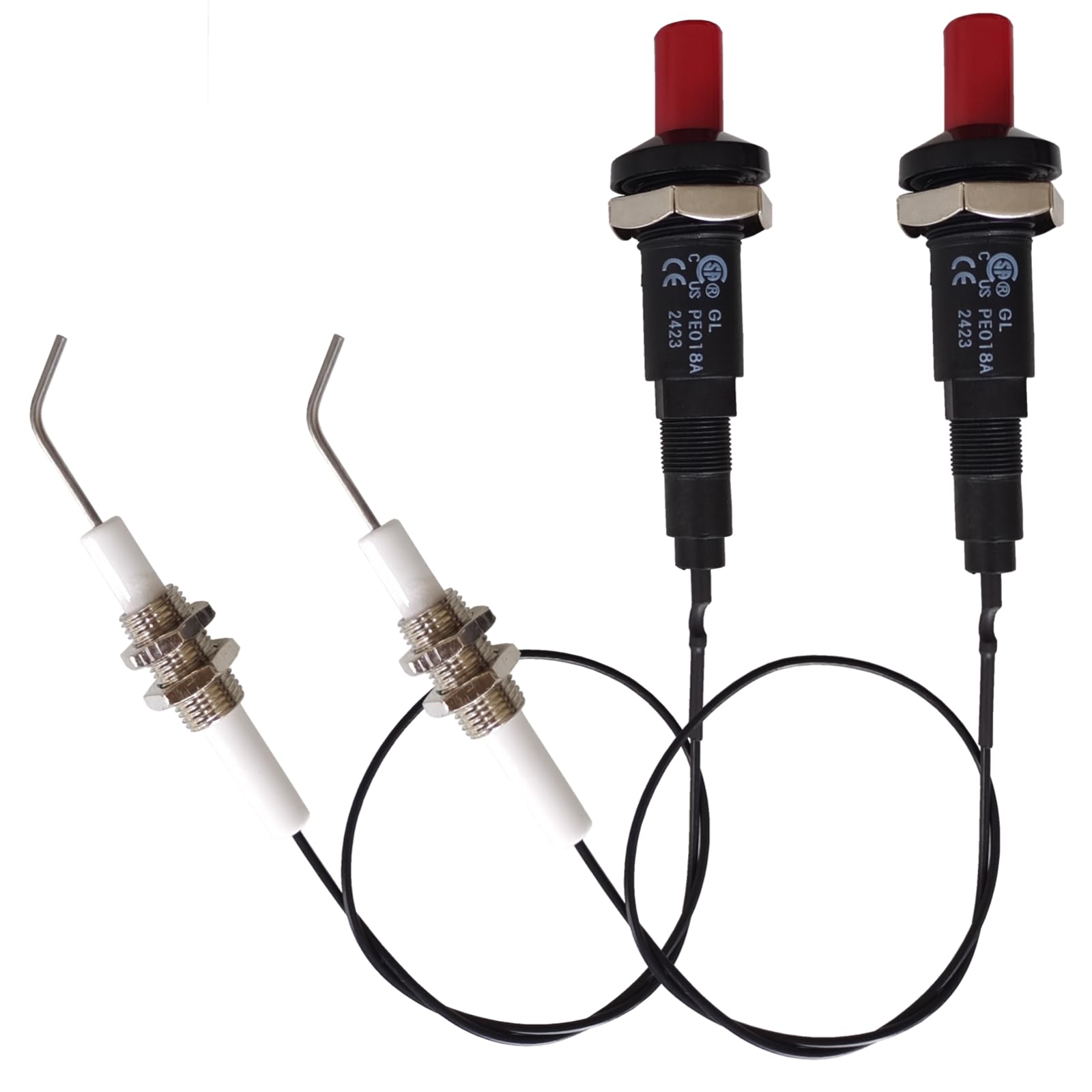 Amazon.com : MCAMPAS 2 Set Piezo Spark Ignition Kit, Push Button Piezo ...