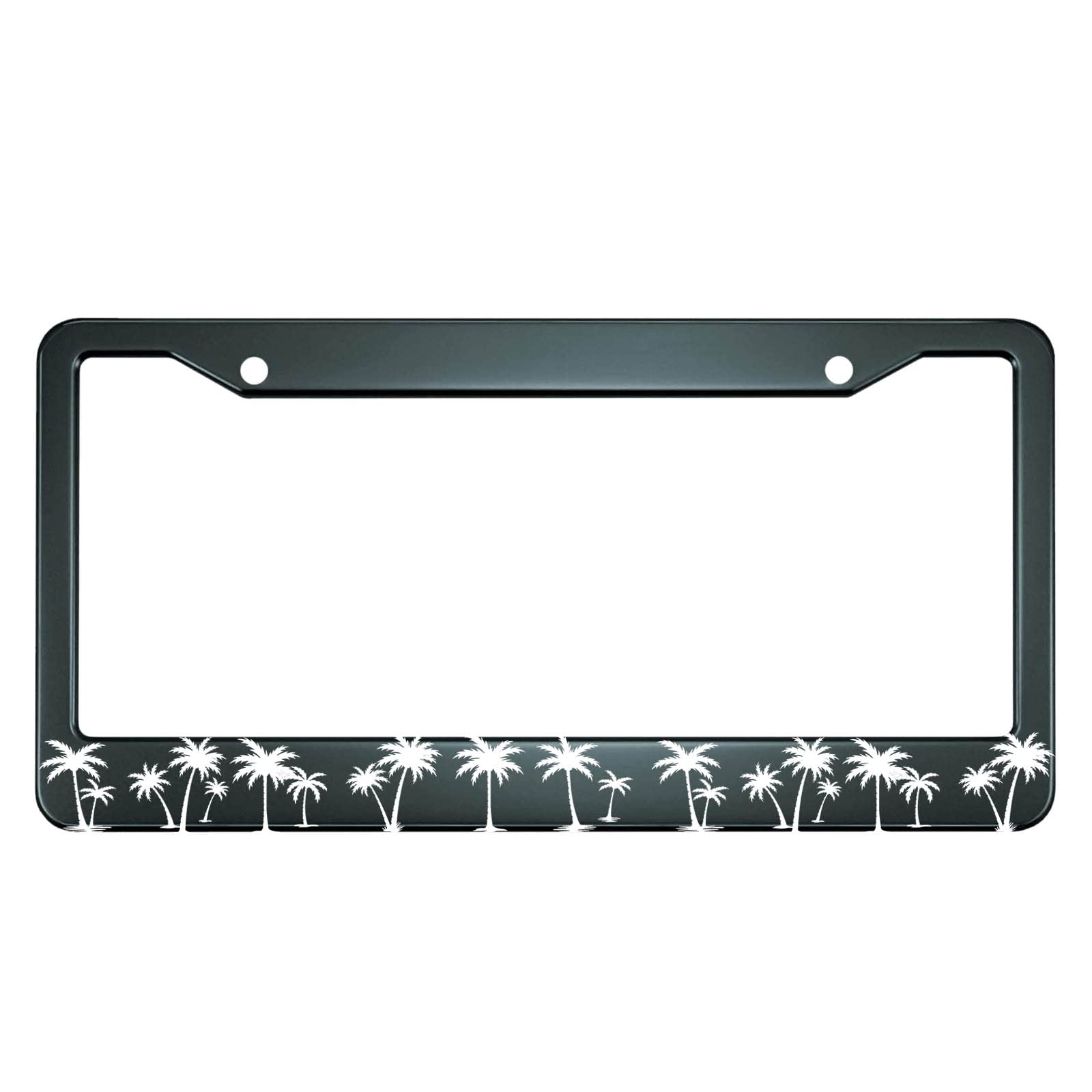 Amazon.com: HOSNYE Palm Tree License Plate Frame Tropical Plants ...
