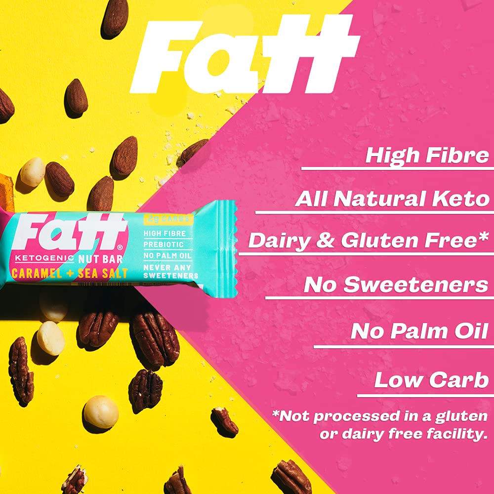 Buy Fatt (aka Fattbar) Keto Nut Bars (Caramel & Sea Salt, 15-Pack ...