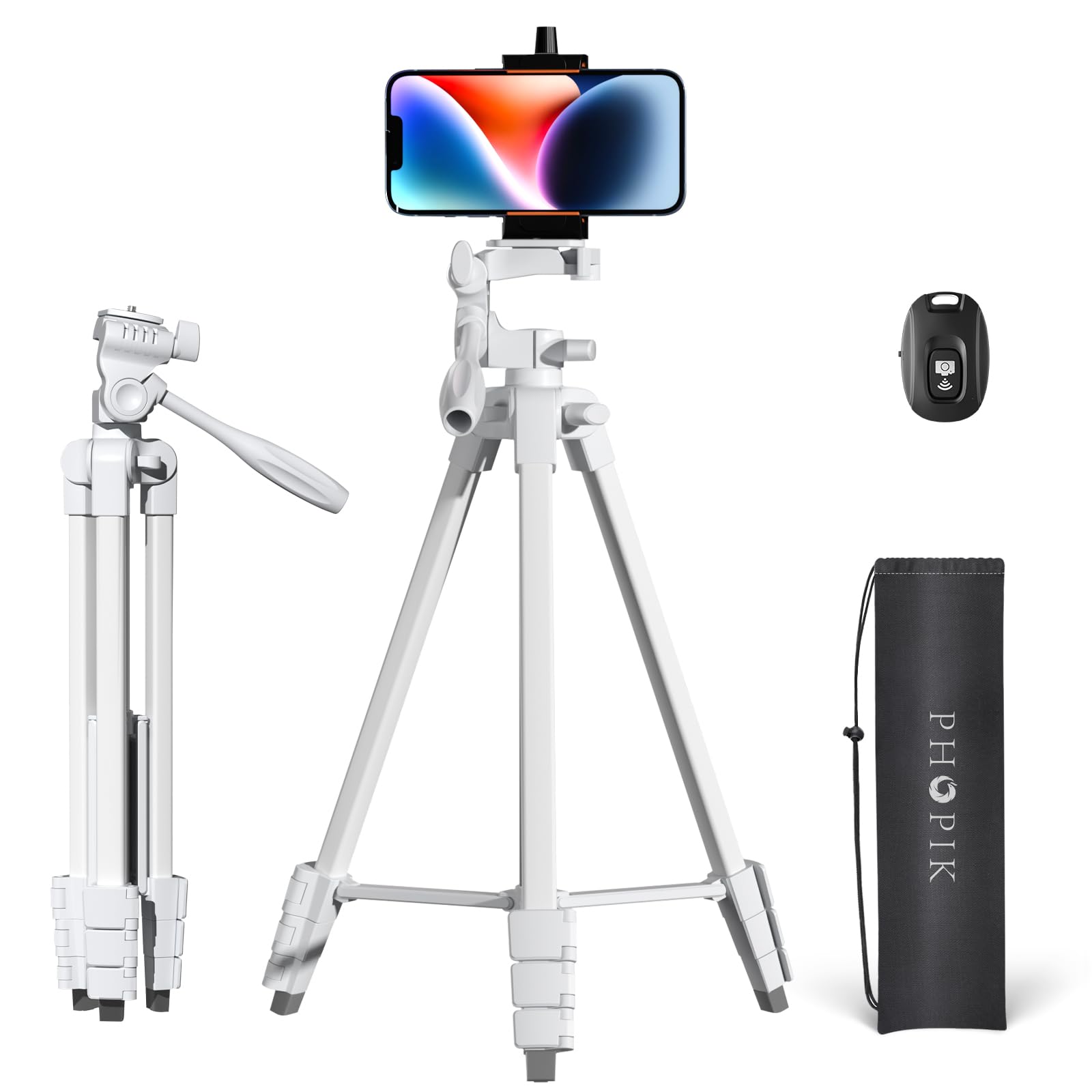 Amazon.com: 55" Phone Tripod -PHOPIK Extendable Tripod Stand with ...
