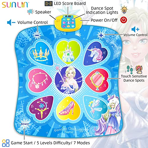 SUNLIN Dance Mat, Toy Gift for Girls from 3 4 5 6 Years, Frozen Theme ...