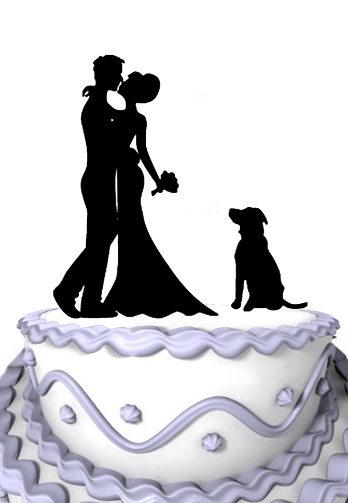 Amazon.com: Meijiafei Rustic Wedding Bride and Groom Silhouette Wedding ...