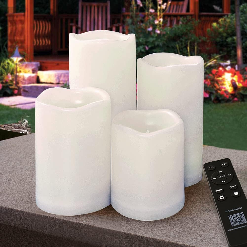 Amazon.com: EcoGecko 3 PCS Outdoor Weatherproof Flameless Candles with ...