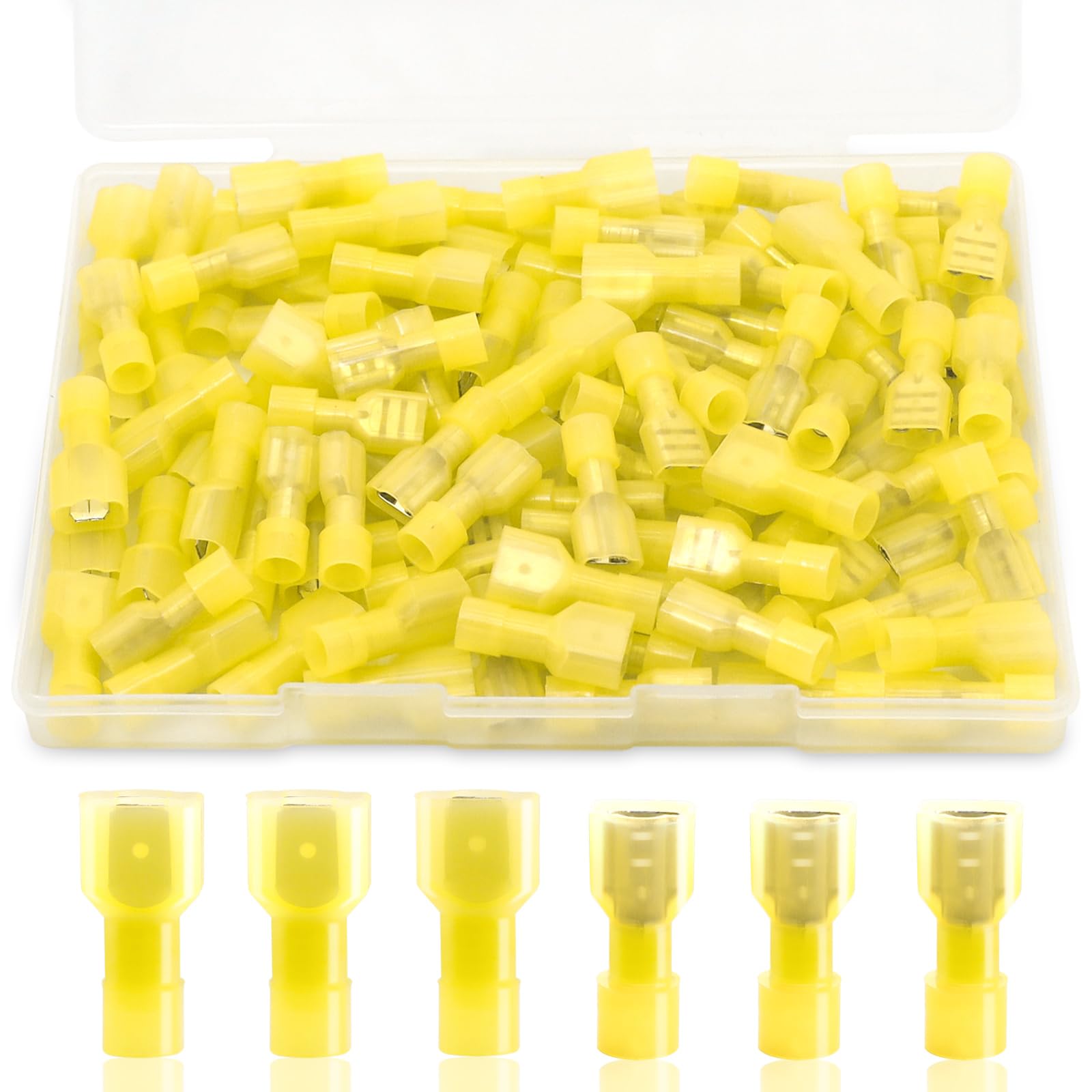 MENTBERY 80PCS Spade Connectors Female and Male, 12-10 AWG Quick ...