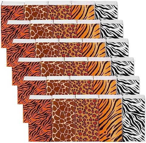 Amazon.com: Shojoy 30 Pack Jungle Safari Animal Print Pocket Packs ...