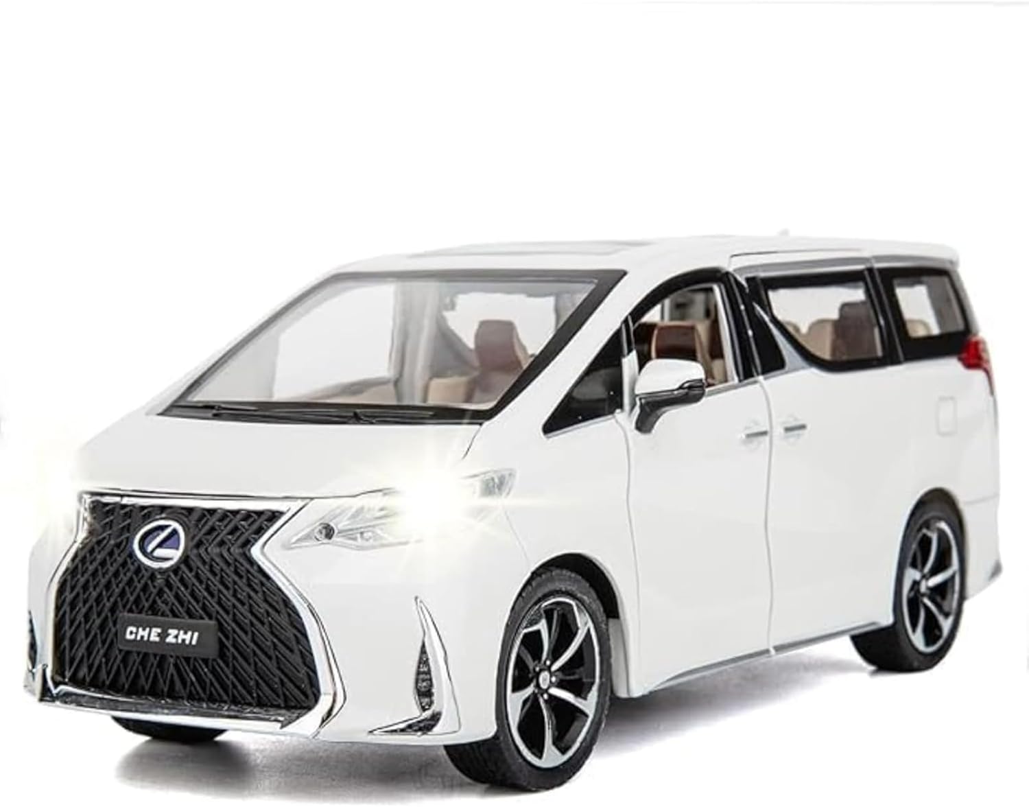 Amazon.co.jp: SSZYモデルカー 1/24 レクサス LM300 合金プルバック金属おもちゃの車のドアを開けることができるライト ...