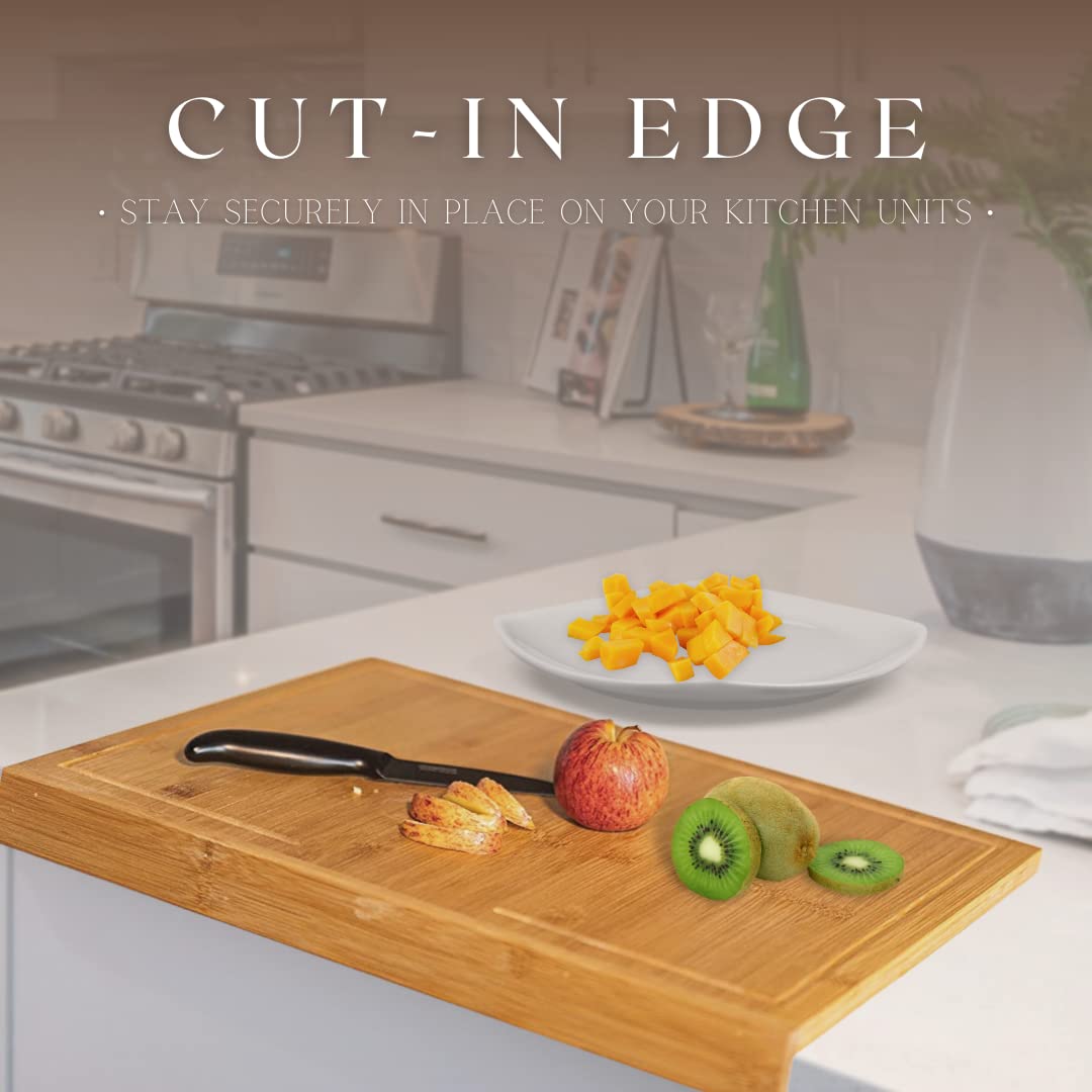 HomeZone Rectangular Wooden Chopping Board – Folding Design Build-in ...