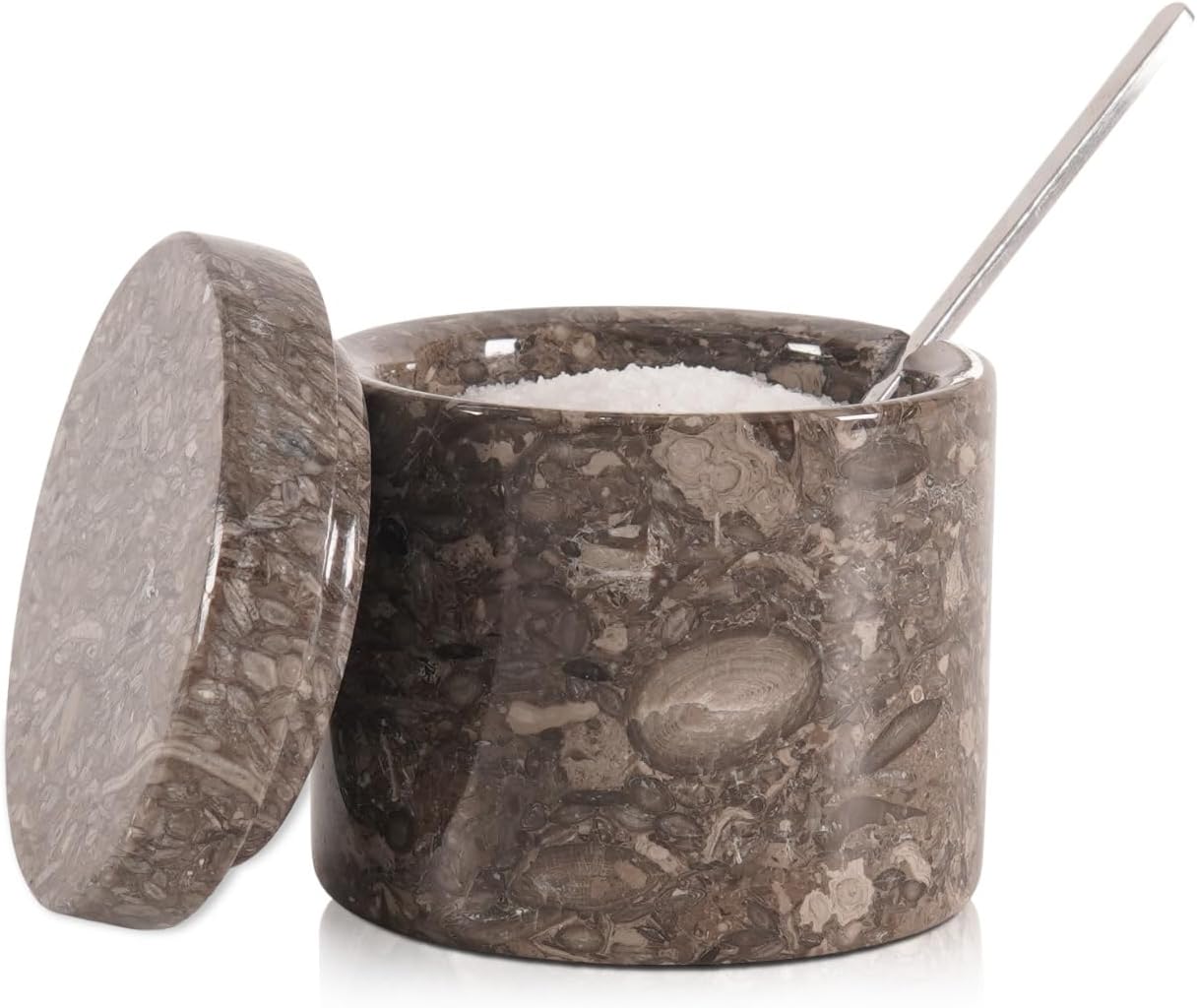 Amazon.com: SPESHSTONES Marble Salt Cellar With Spoon 3'' Inches ...