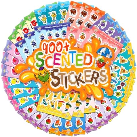 Amazon.com: Tageenla Scratch and Sniff Stickers, 42 Sheets Scented ...