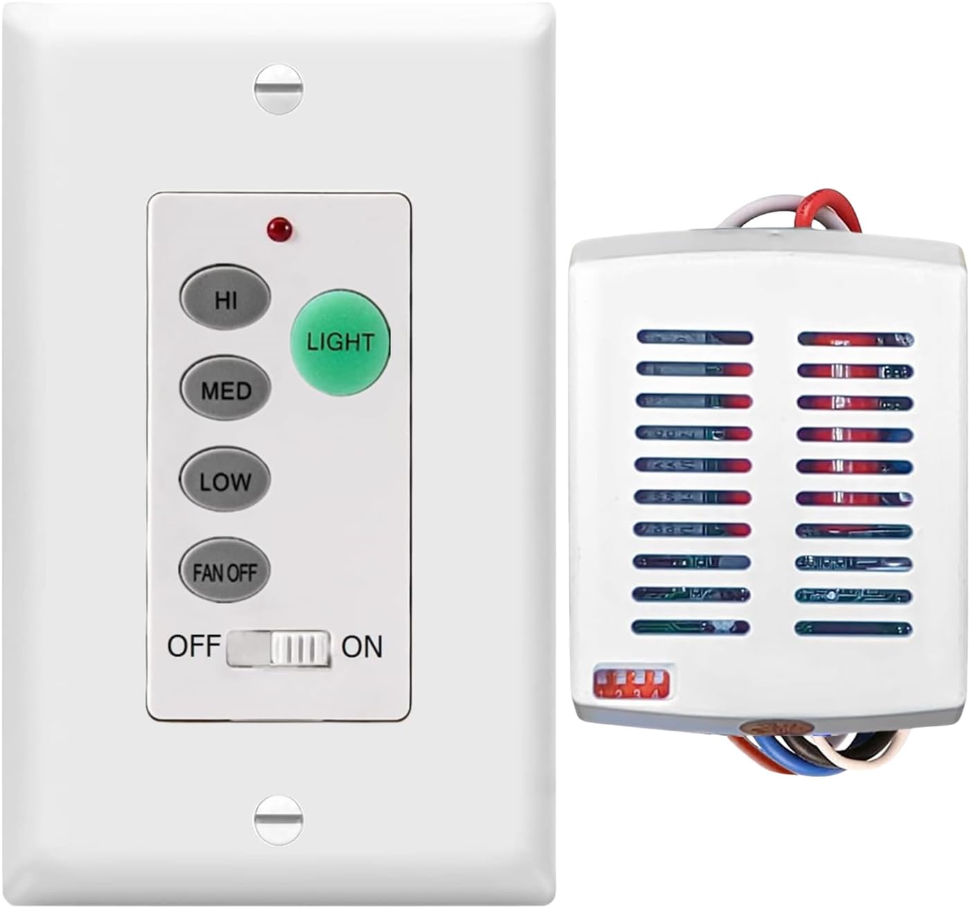 Nexete Universal Ceiling Fan Remote Control Kit,3 Fan Speed, Light ...